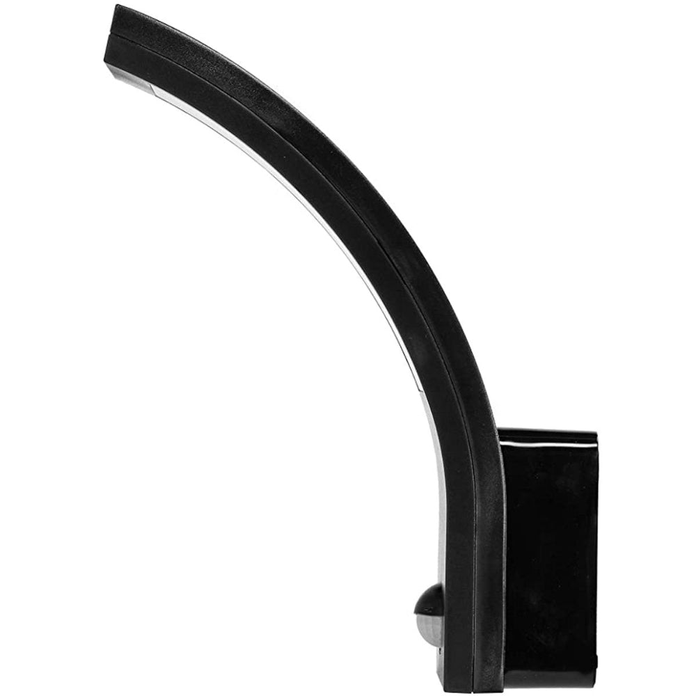 Lunox – Schwarze LED Sensor-Wandleuchte außen – Hauser Berlin